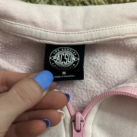 PacSun | Tops | Pink Cropped Pacsun Quarter Zipped Hoodie | Poshmark